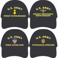 Custom Military Cap with Service Ribbons