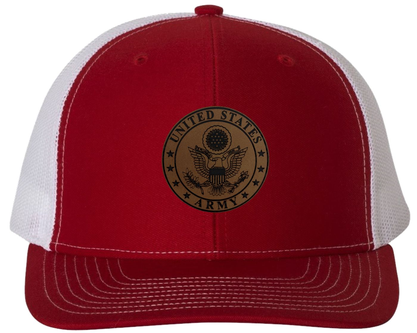 U.S. Army Seal Leather Patch Cap (Made in the USA)