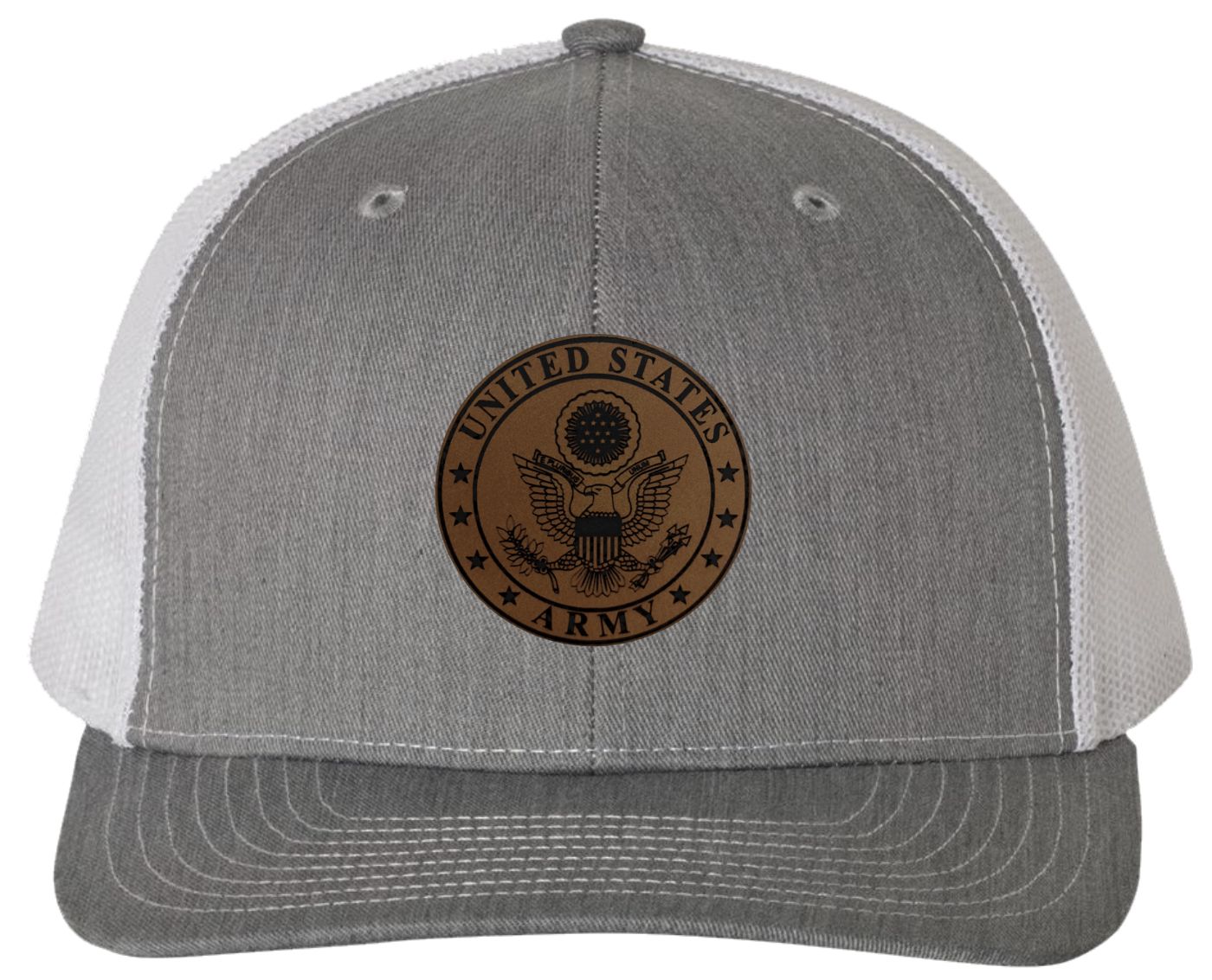 U.S. Army Seal Leather Patch Cap (Made in the USA)