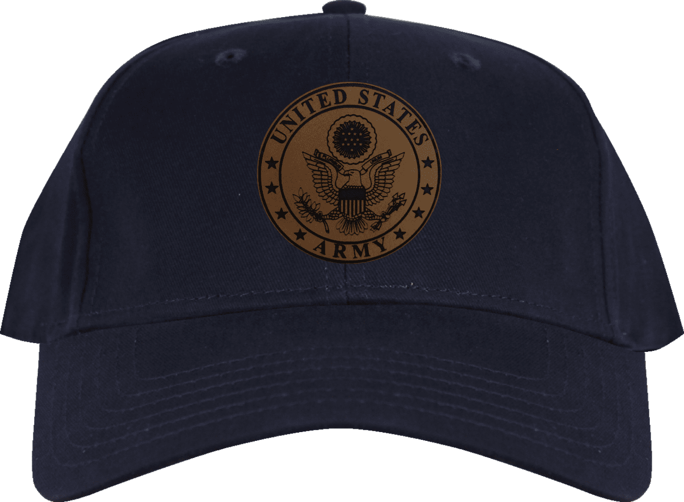 U.S. Army Seal Leather Patch Cap (Made in the USA)