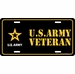 U.S. Army Veteran License Plate