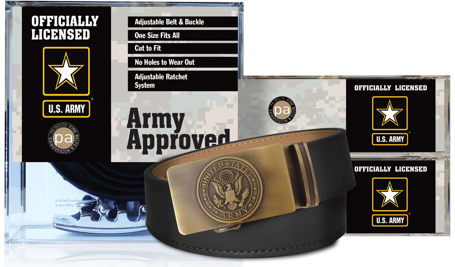 U.S. Army White Nylon Weave Slide Belt