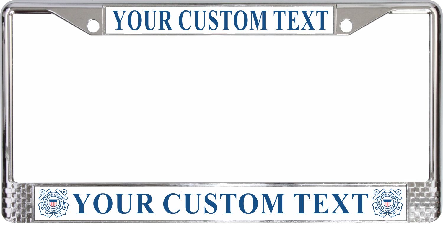 U.S. Coast Guard Custom License Plate Frame
