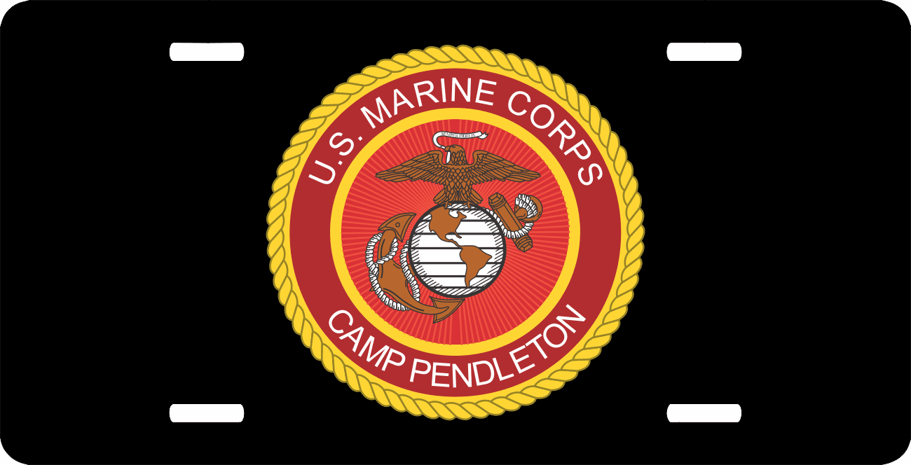 U.S. Marine Corps 'Camp Pendleton' License Plate