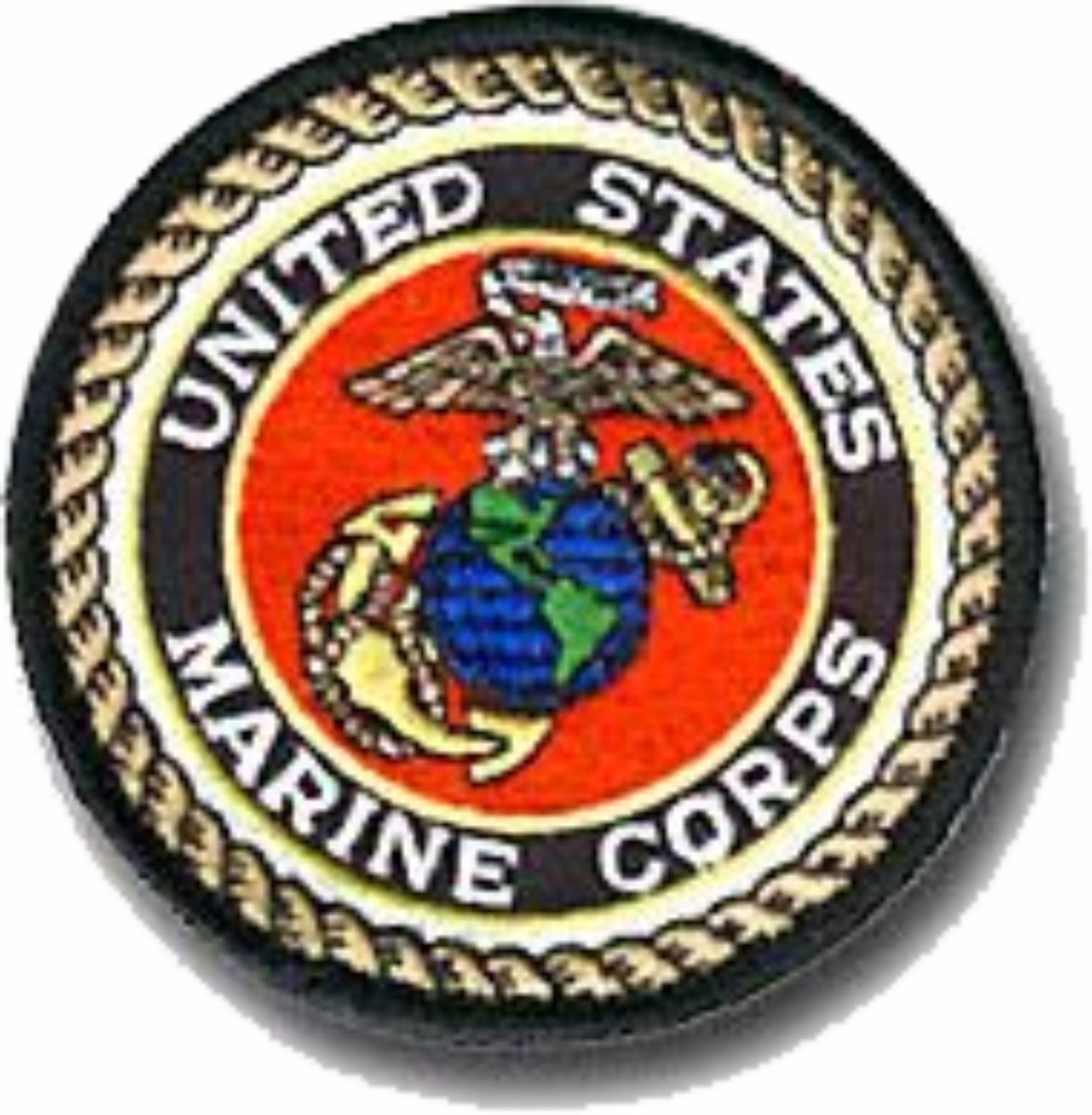 U.S. Marine Corps Logo 4" Patch with Velcro Backing
