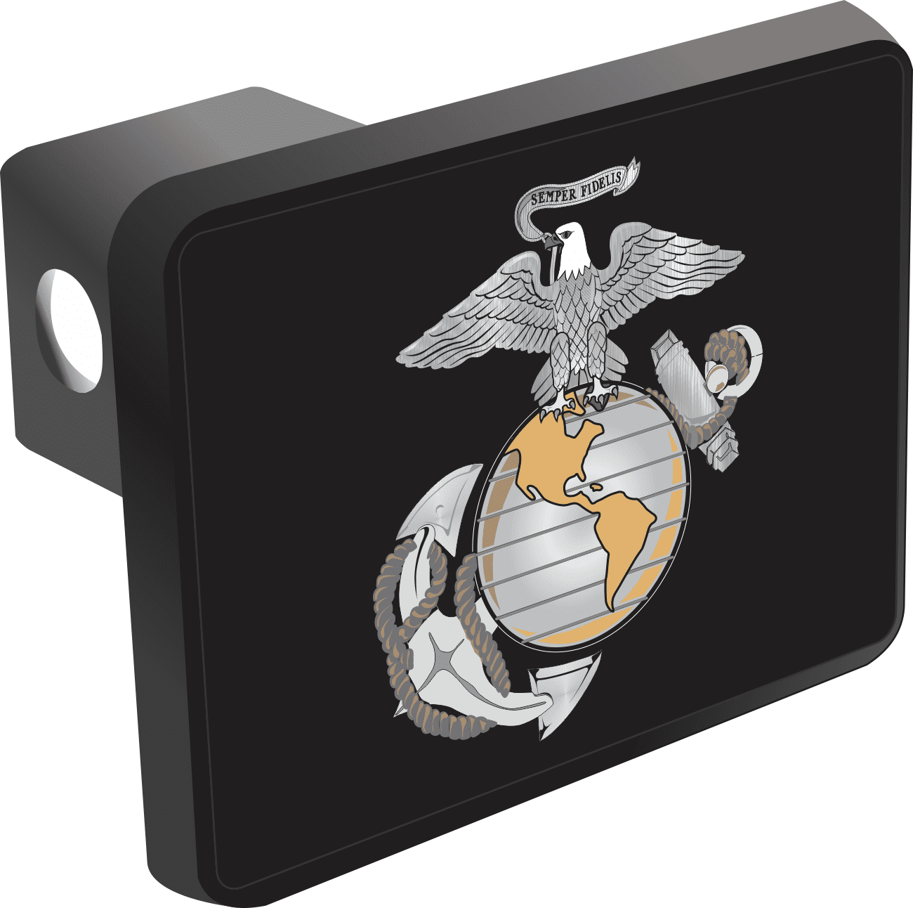 U.S. Marine Corps Officer Hat Badge Hitch Cover