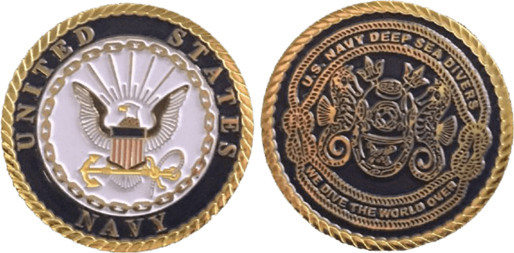 U.S. Navy Deep Sea Diver Challenge Coin