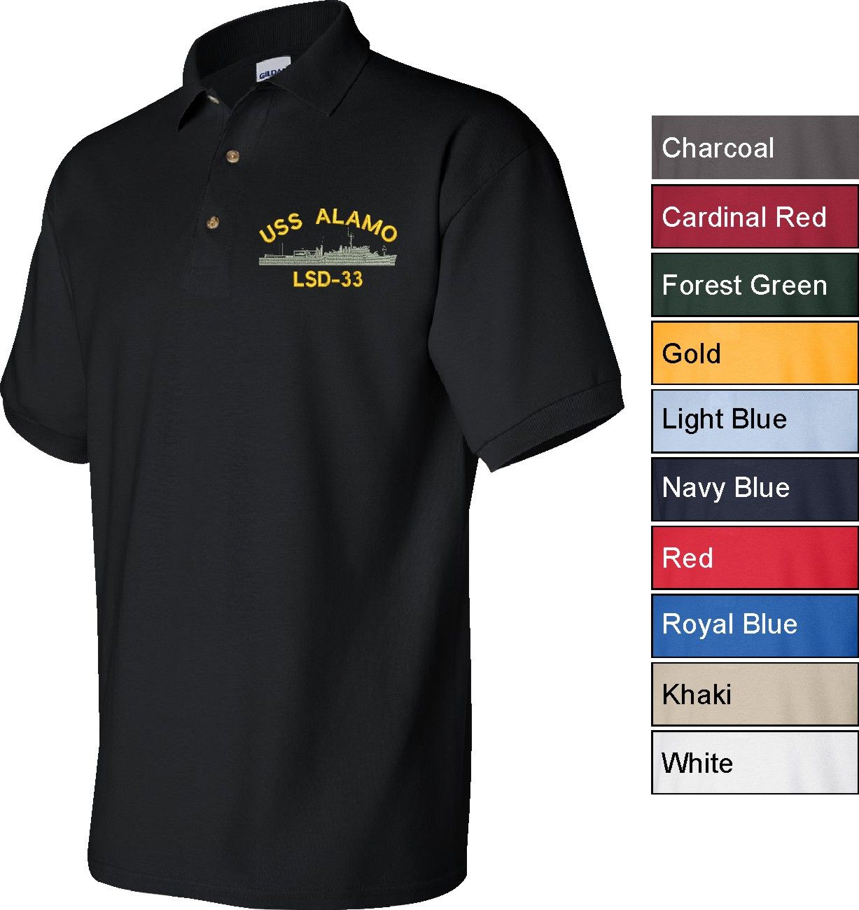 U.S. Navy LSD Amphibious Ships Polo Shirt