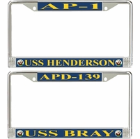 Navy Ships License Plate Frames