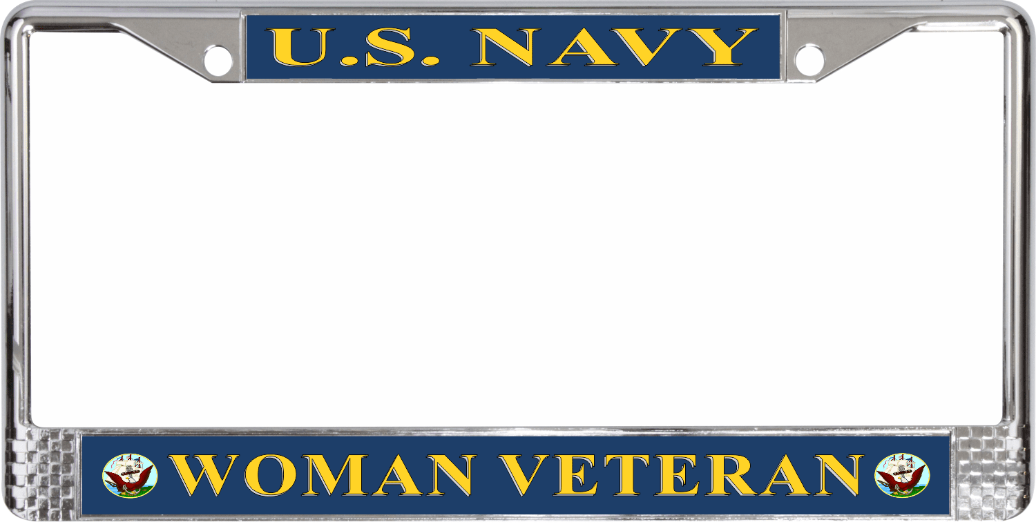 U.S. Navy Woman Veteran License Plate Frame