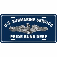 U.S. Navy Silver Dolphins License Plate