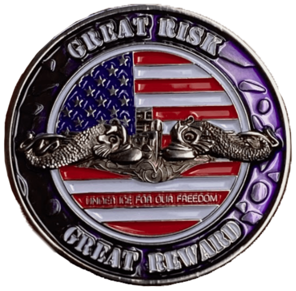 Under Ice For Our Freedom Challenge Coin