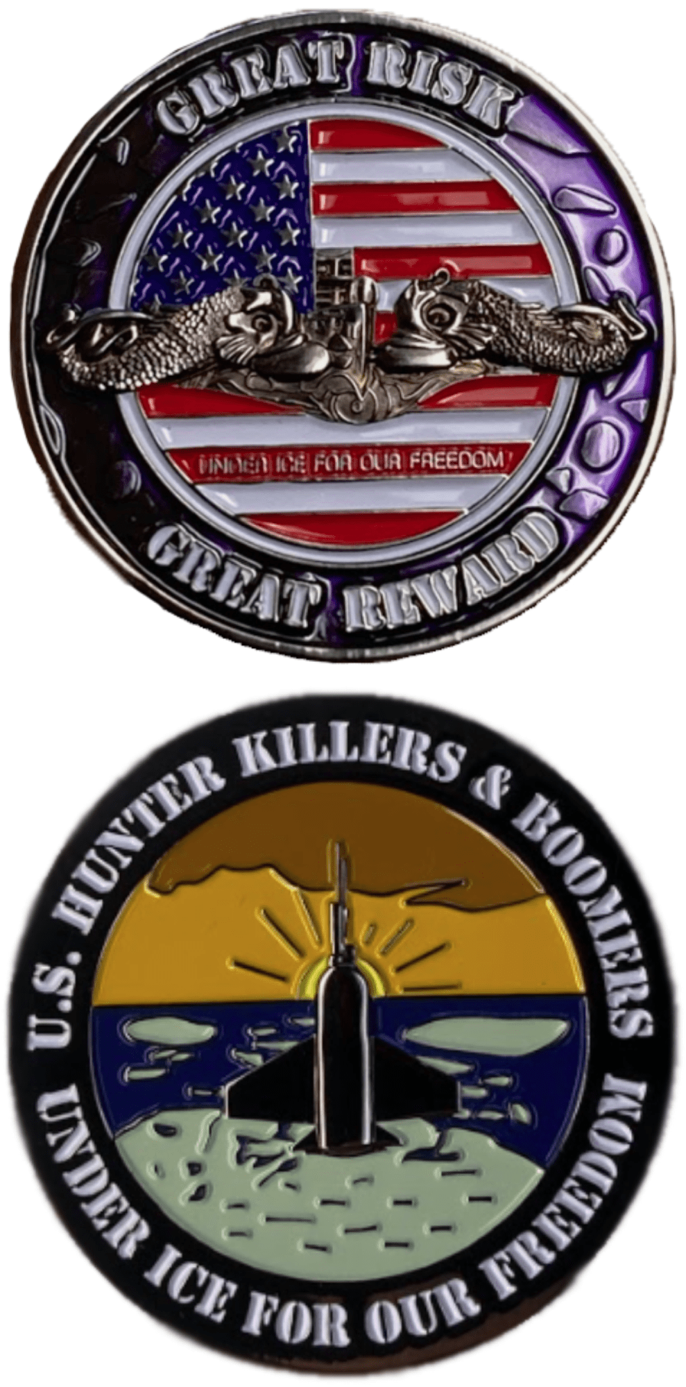 Under Ice For Our Freedom Challenge Coin
