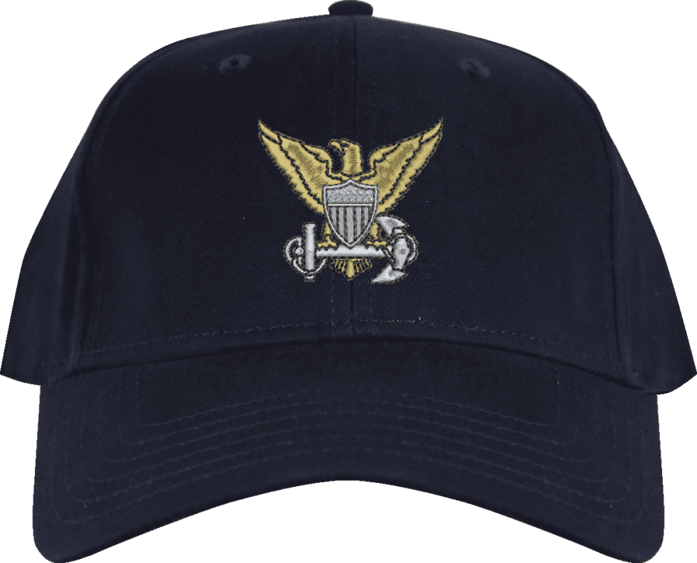 United States Coast Guard Officer's Crest Custom Embroidered Cap