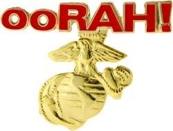 United States Marine Corps ooRAH! with Eagle Globe & Anchor Pin (1-1/4 ...