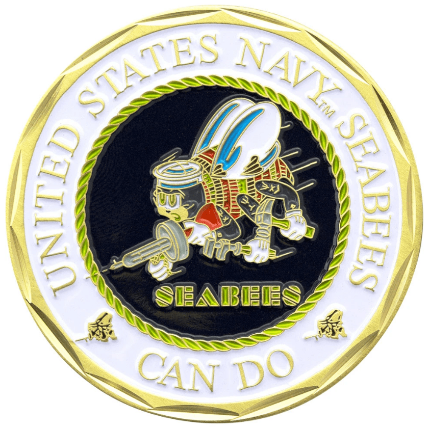 United States Seabee Warfare Challenge Coin