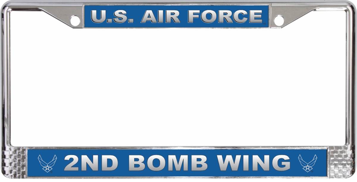 U.S. Air Force 2d Bomb Wing License Plate Frame