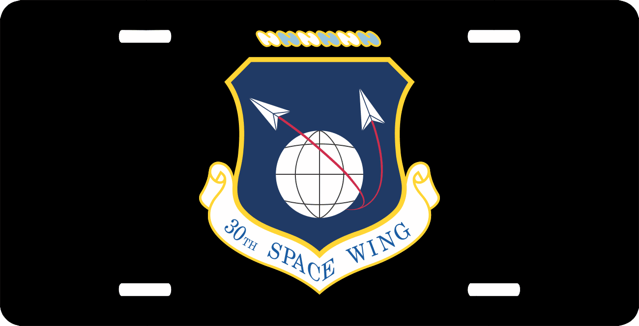 U.S. Air Force 30th Space Wing License Plate