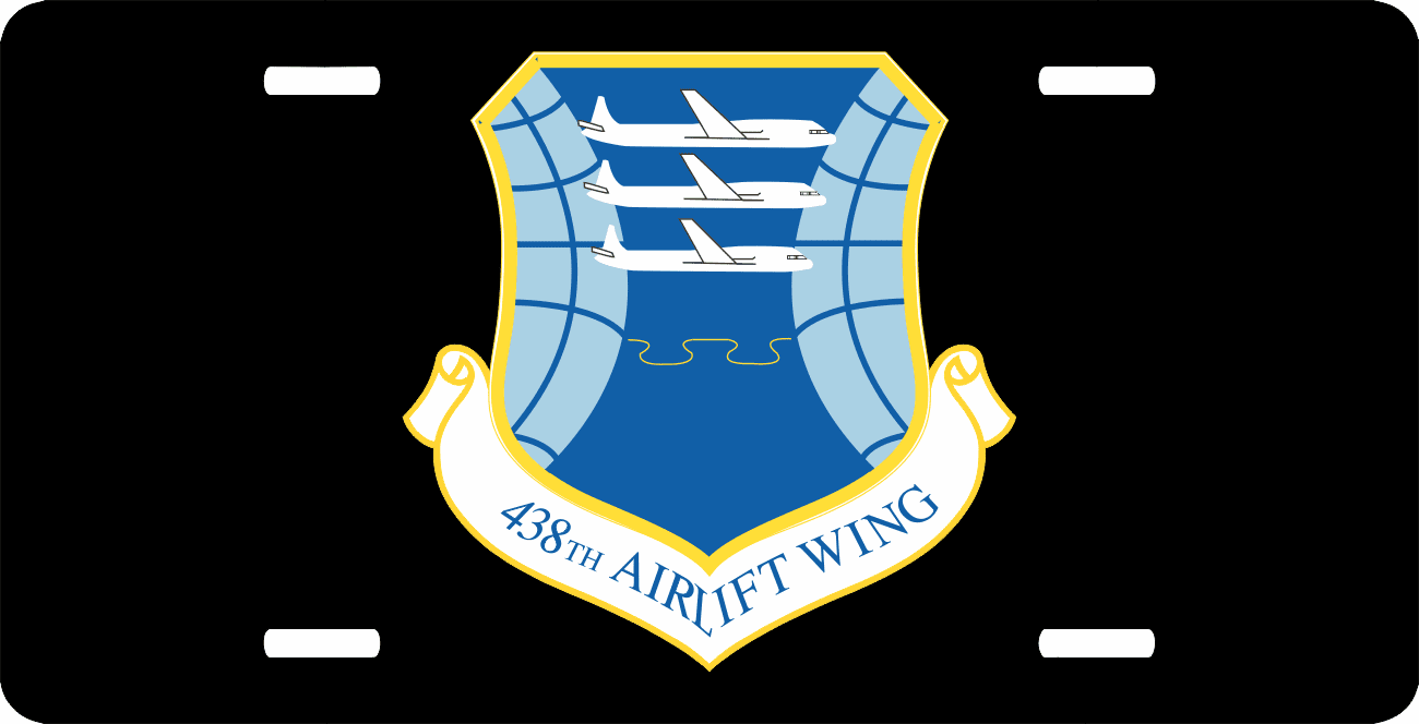 U.S. Air Force 438th Airlift Wing License Plate