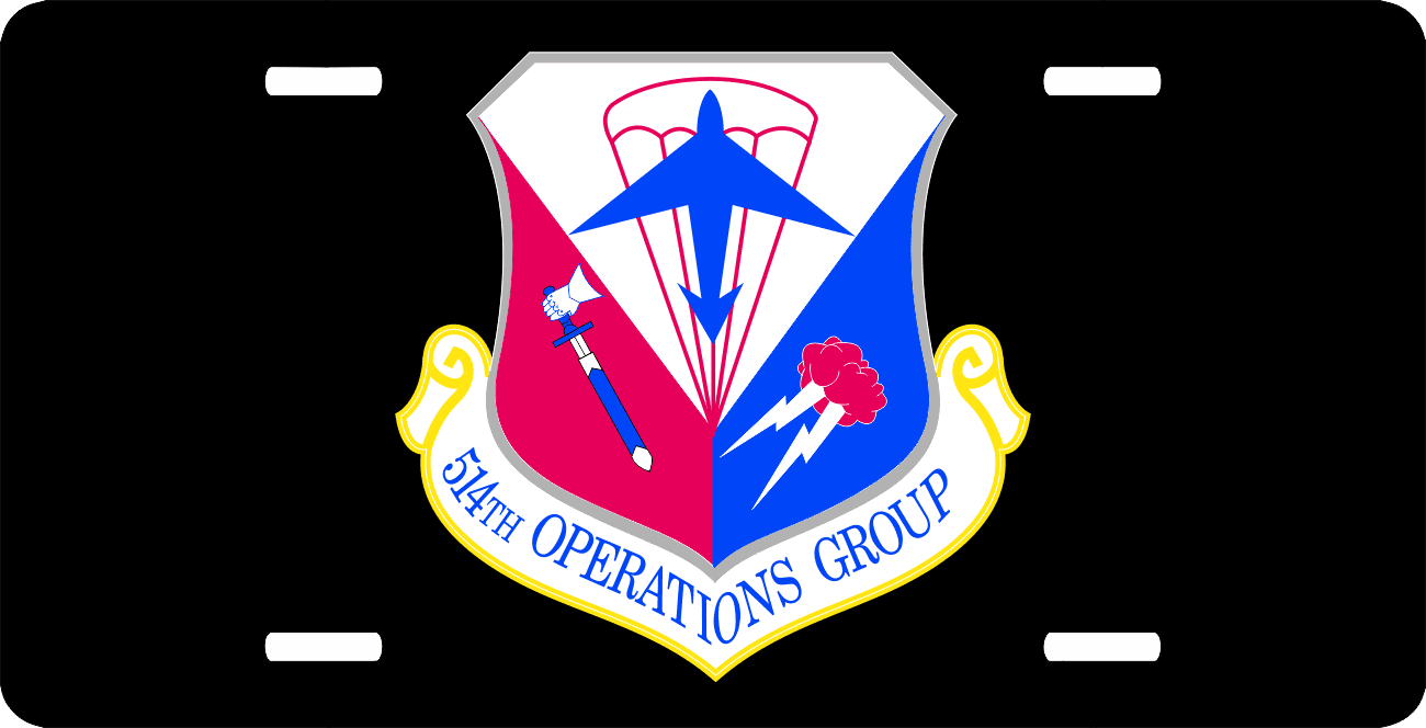 U.S. Air Force 514th Operations Group License Plate
