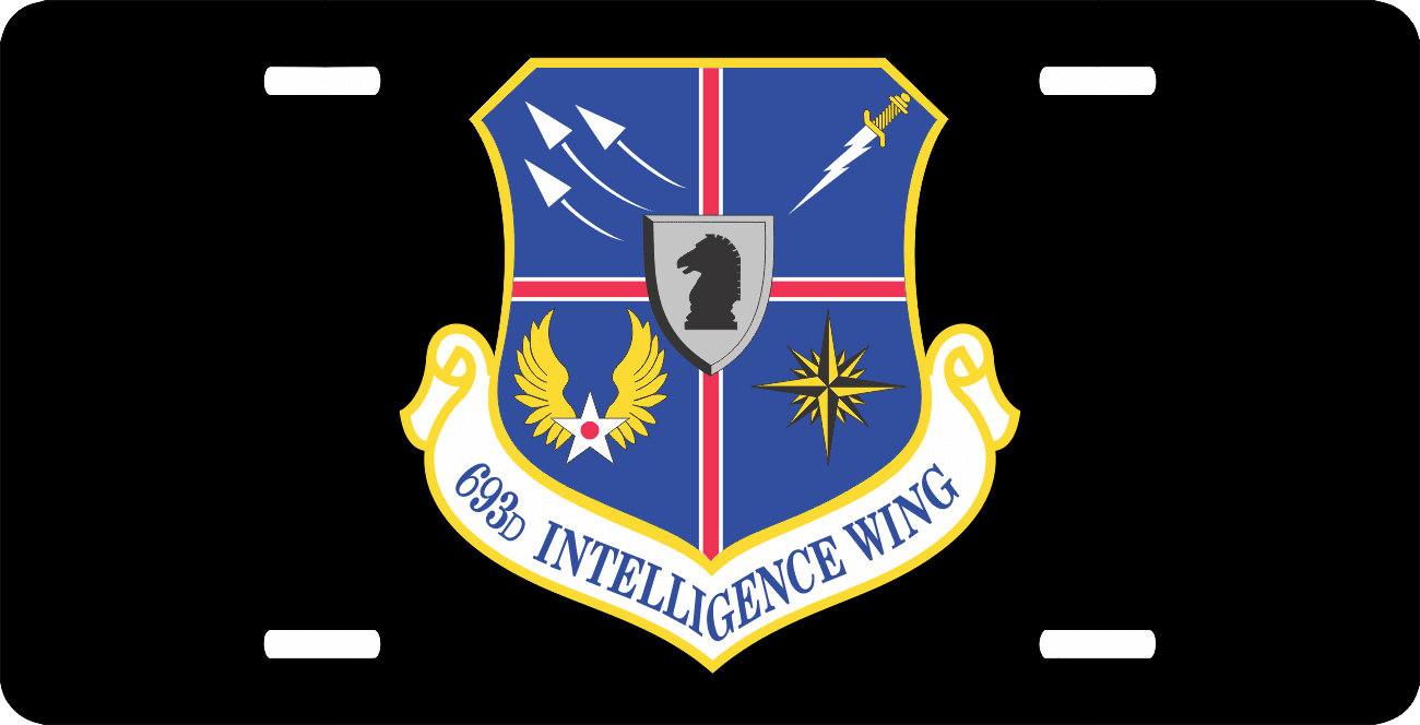 U.S. Air Force 693rd Intelligence Wing License Plate