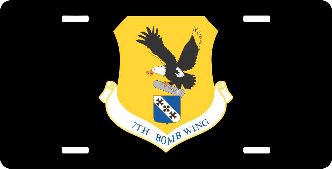 U.S. Air Force 7th Bomb Wing License Plate