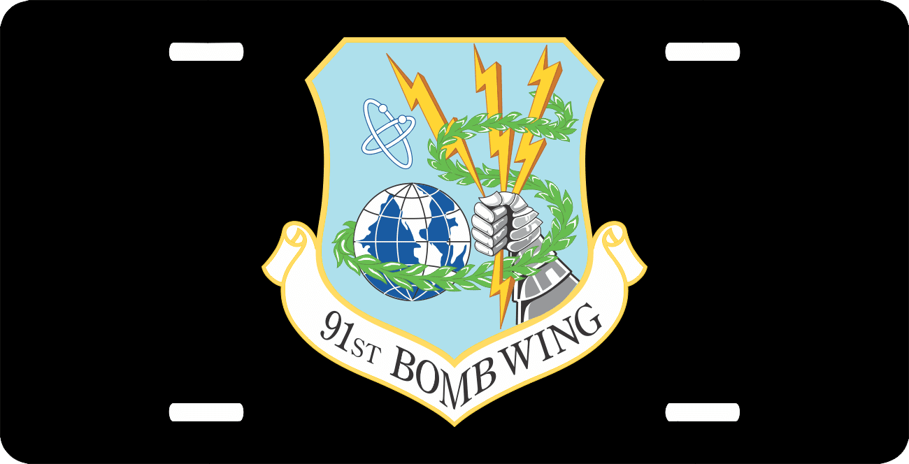 U.S. Air Force 91st Bomb Wing License Plate