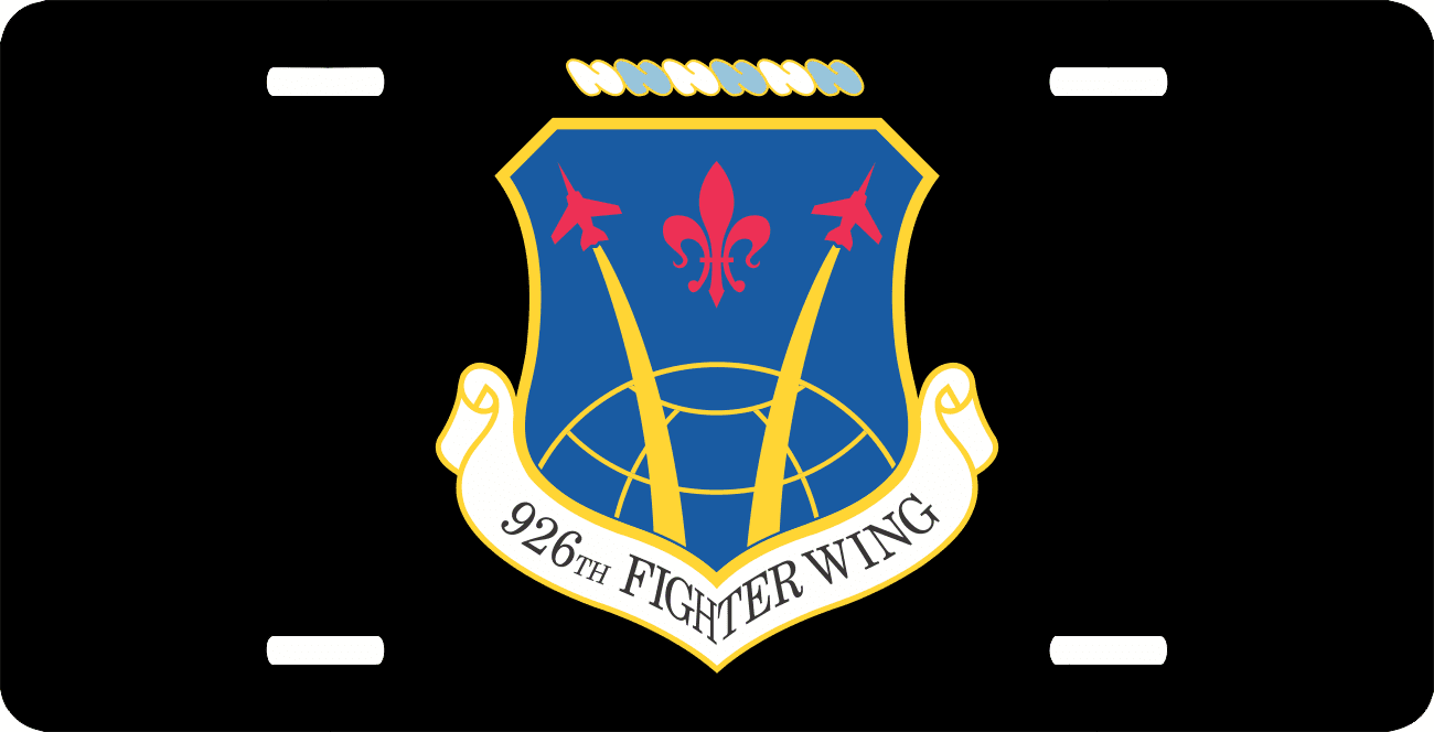 U.S. Air Force 926th Fighter Wing License Plate