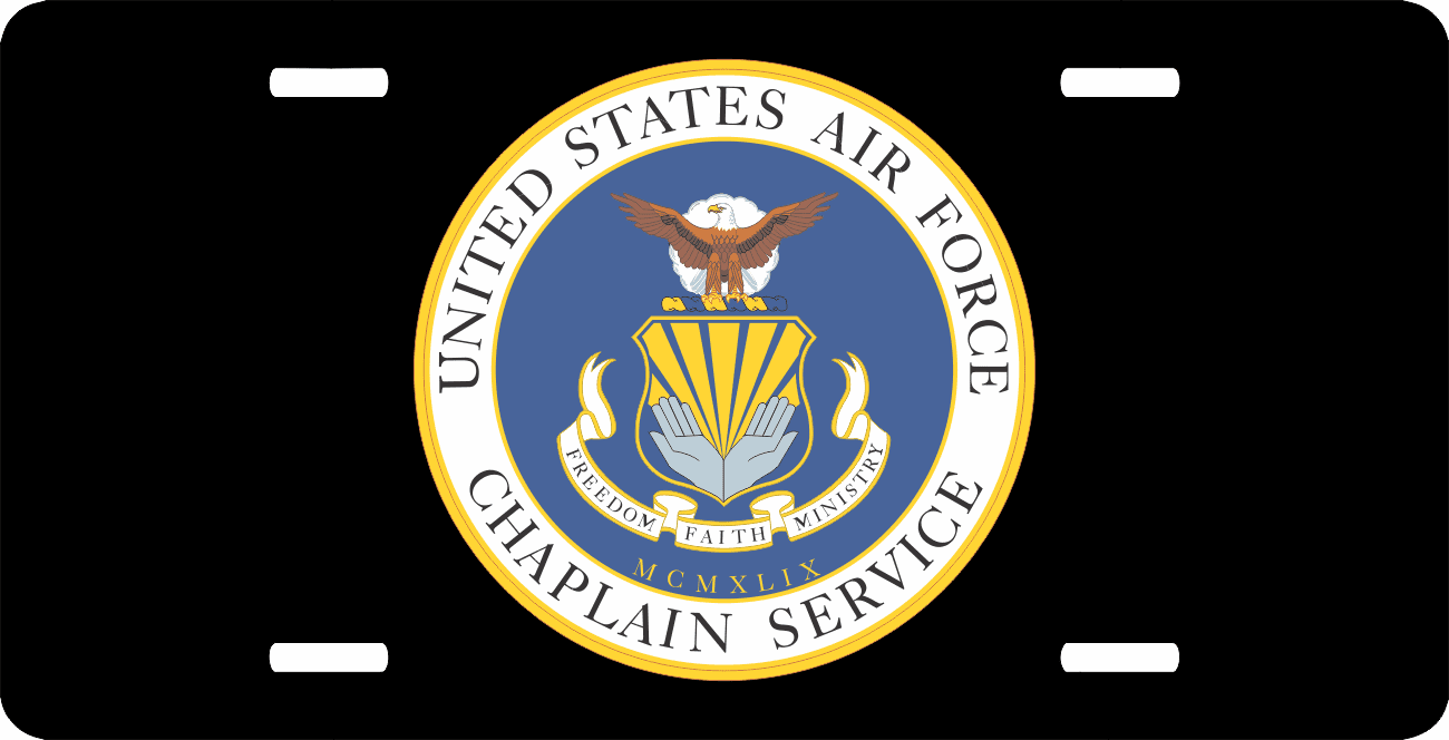 U.S. Air Force Chaplain Service Seal License Plate