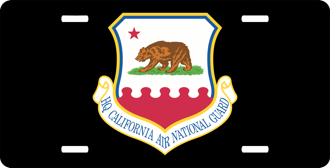U.S. Air Force Headquarter California National Guard License Plate