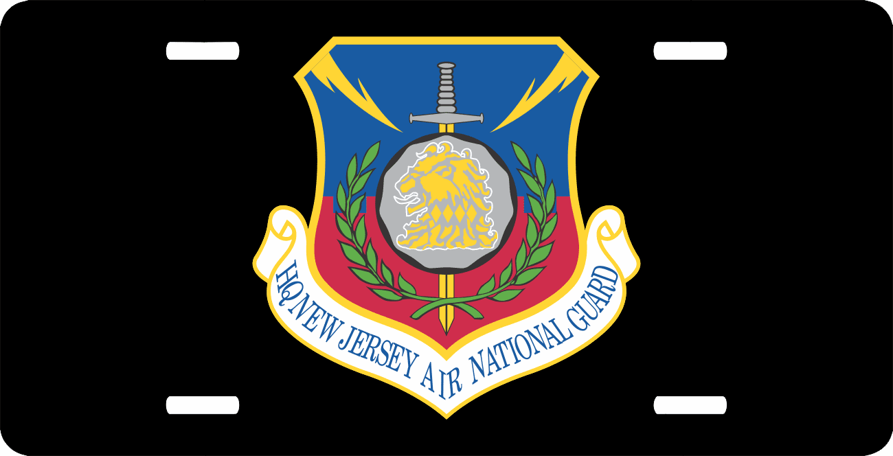 U.S. Air Force Headquarters New Jersey Air National Guard License Plate