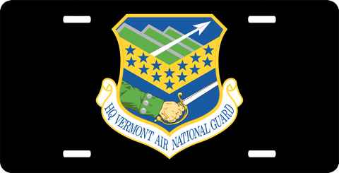 U.S. Air Force Headquarters Vermont Air National Guard License Plate