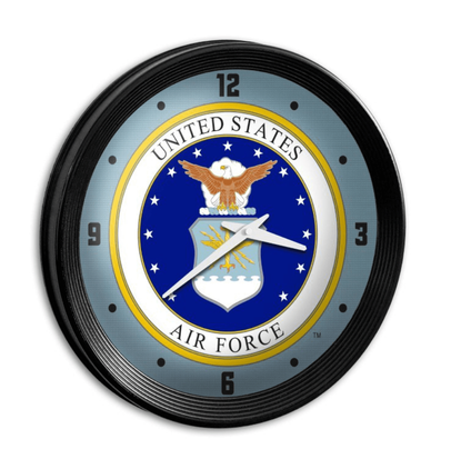 US Air Force: Seal - Ribbed Frame Wall Clock