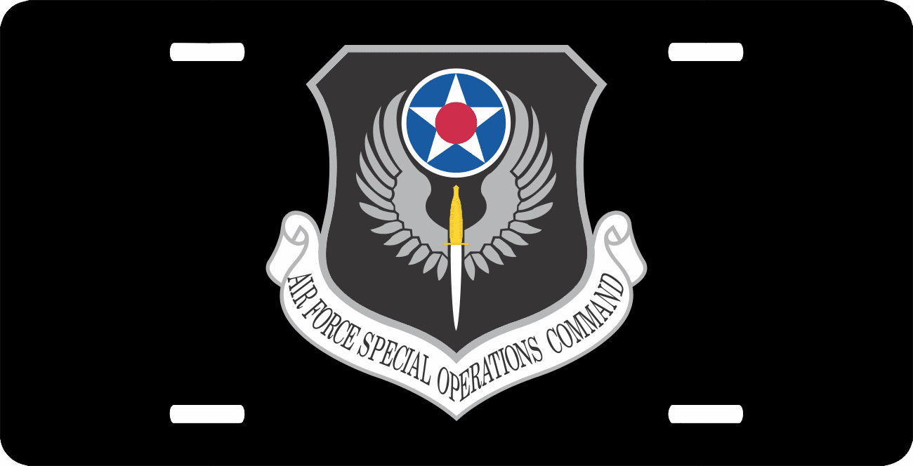 U.S. Air Force Special Operations Command License Plate