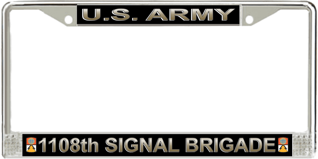 U.S. Army 1108th Signal Brigade License Plate Frame