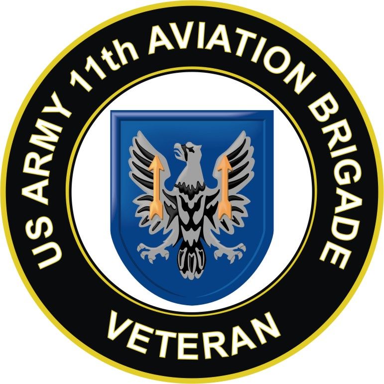 U.S. Army 11th Aviation Brigade Veteran Sticker Decal