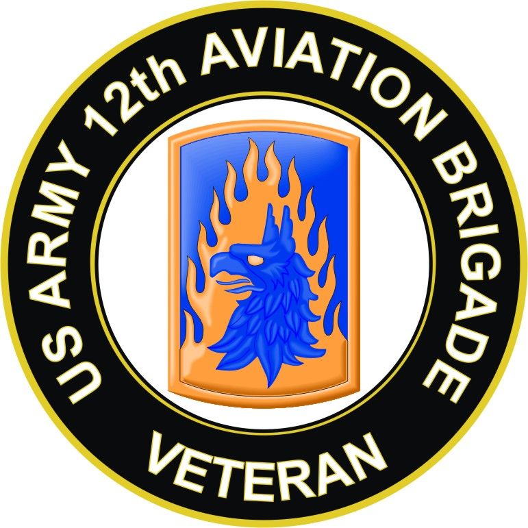 U.S. Army 12th Aviation Brigade Veteran Sticker Decal