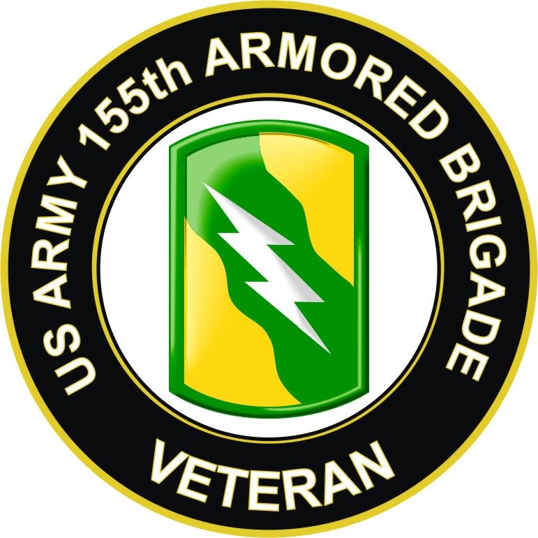 U.S. Army 155th Armored Brigade Veteran Sticker Decal