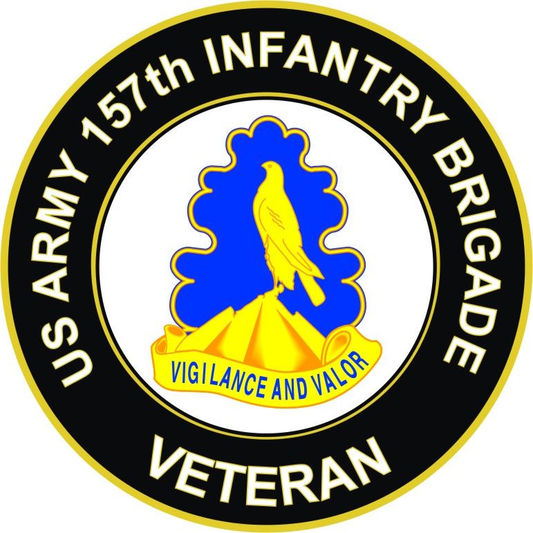 U.S. Army 157th Infantry Brigade Unit Crest Veteran Sticker Decal