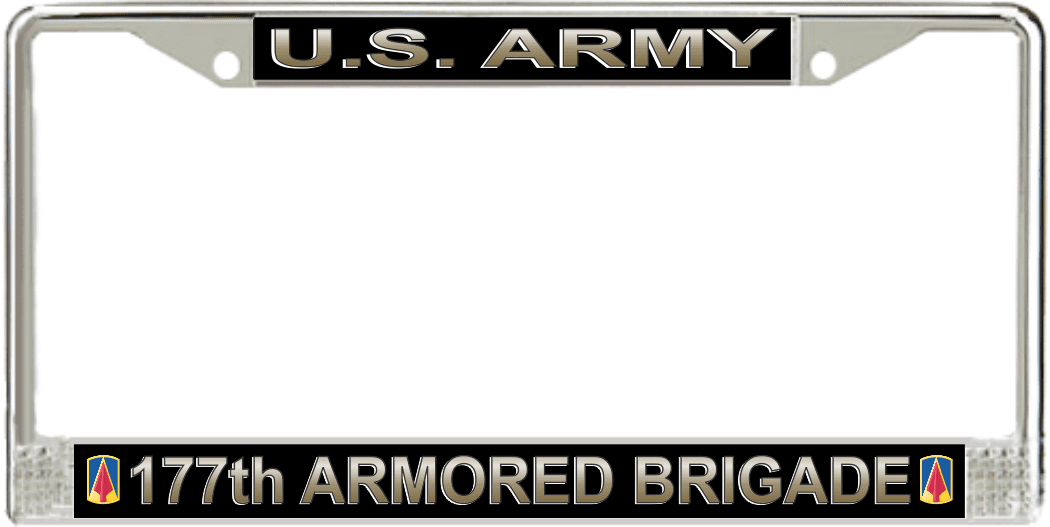 U.S. Army 177th Armored Brigade License Plate Frame