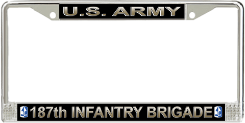 U.S. Army 187th Infantry Brigade License Plate Frame