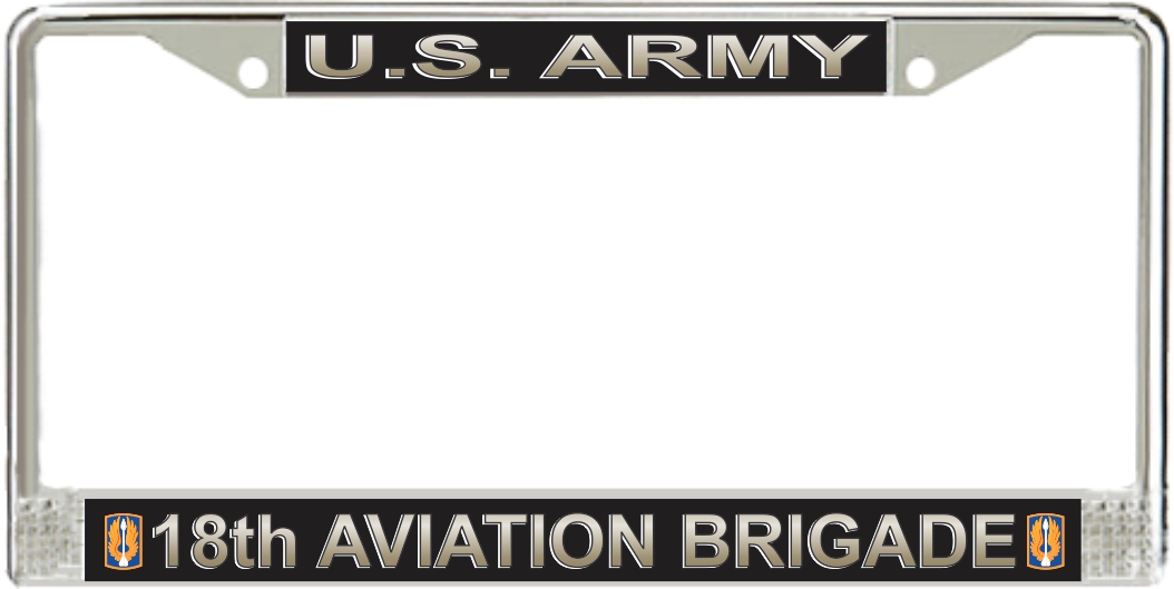 U.S. Army 18th Aviation Brigade License Plate Frame