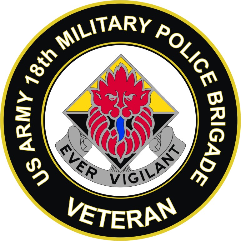 U.S. Army 18th Military Police Brigade Veteran Sticker Decal