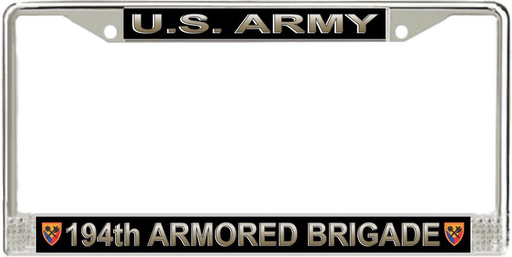 U.S. Army 194th Armored Brigade License Plate Frame