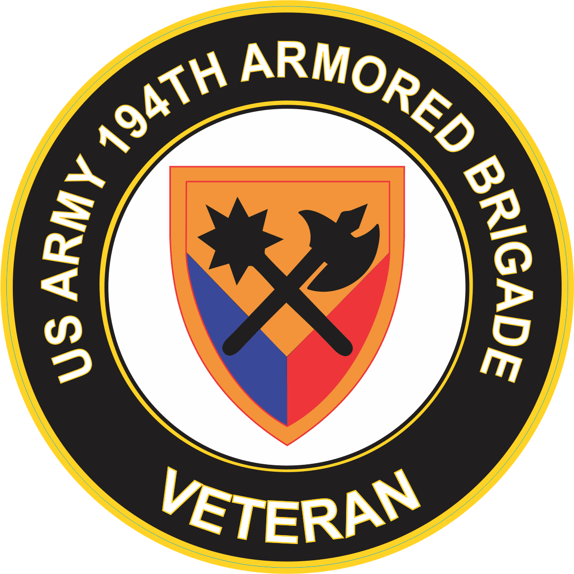 U.S. Army 194th Armored Brigade Veteran Sticker Decal