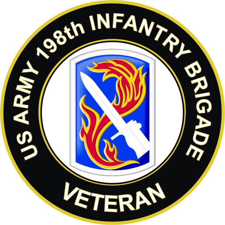 U.S. Army 198th Infantry Brigade Veteran Sticker Decal