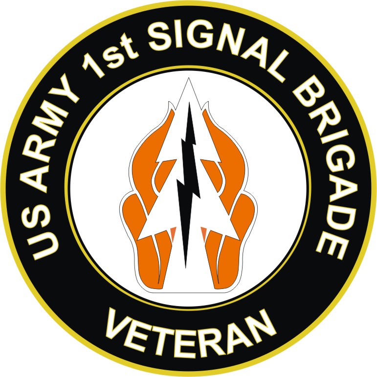 U.S. Army 1st Signal Brigade Unit Crest Veteran Sticker Decal