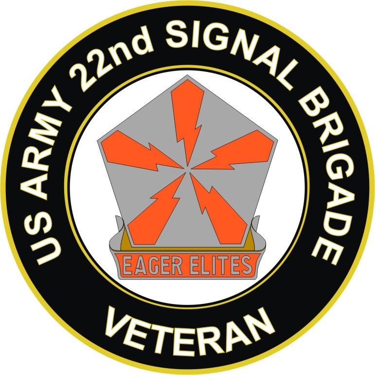 U.S. Army 22nd Signal Brigade Unit Crest Veteran Sticker Decal