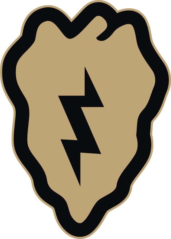 U.S. Army 25th Infantry Division Desert Tan Decal Sticker
