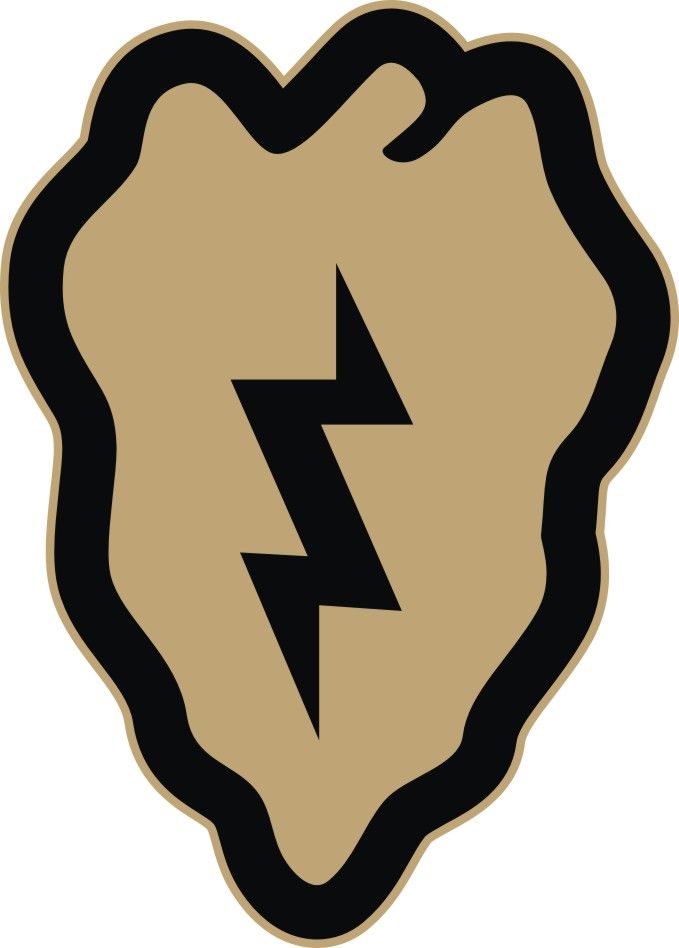 U.S. Army 25th Infantry Division Desert Tan Decal Sticker